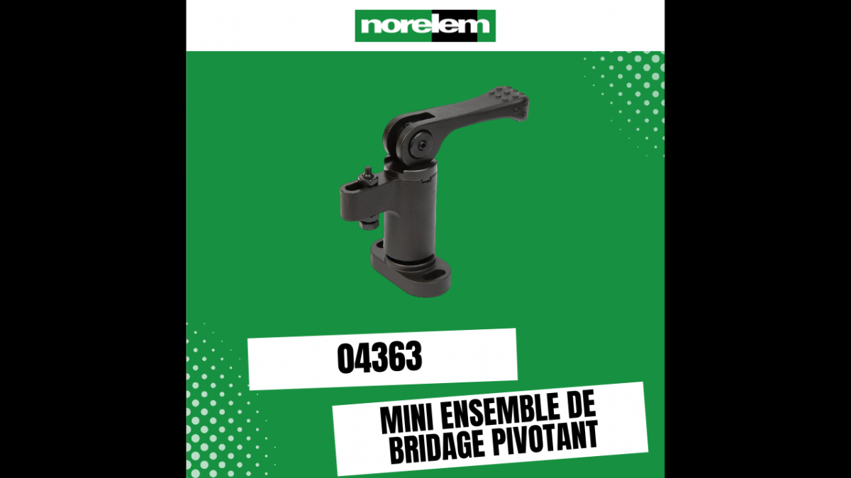 Mini ensemble de bridage pivotant avec levier à serrage rapide